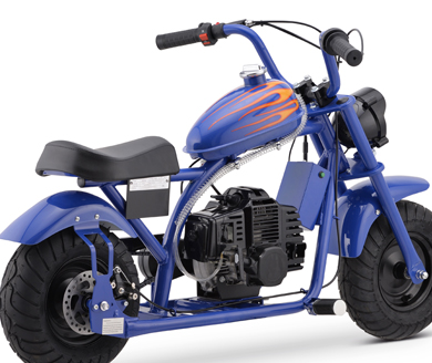 Blue GBmoto 50cc Kids Gas Chopper, Mini Chopper