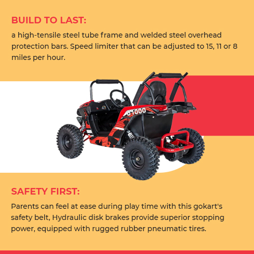 Get the Ultimate Big Kids UTV, U1000 48V Ripper XL with Rubber Tires ...