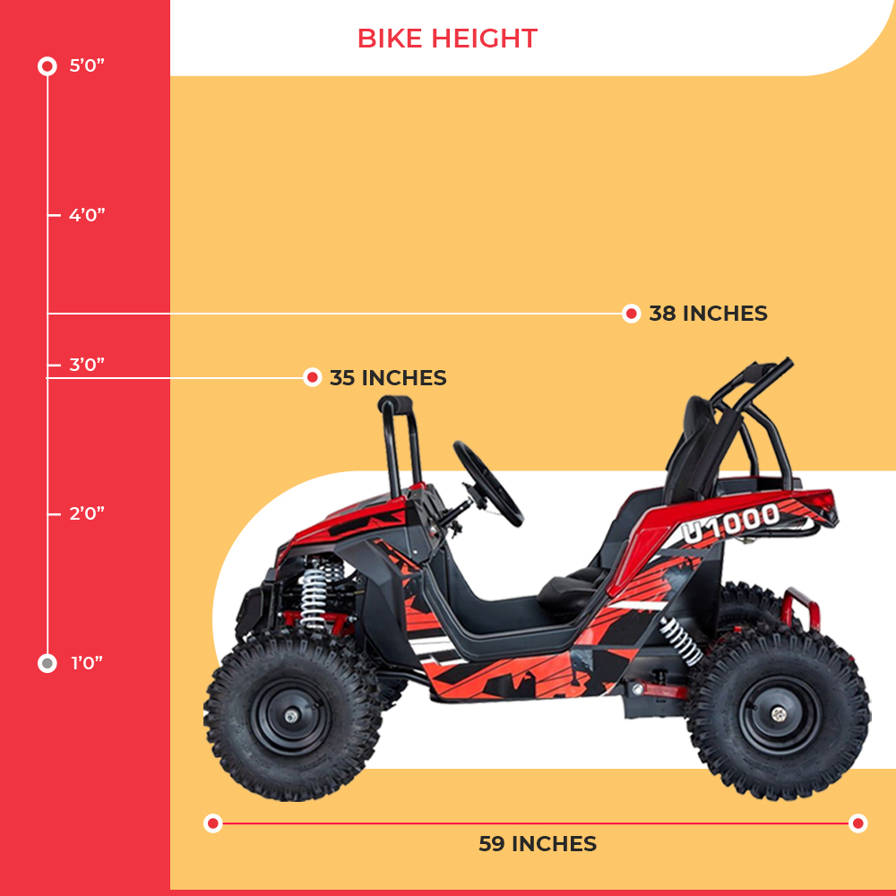 Ridge Runner 48v Ripper XL Big Kids Ride On UTV w/ Rubber Tires, Off ...